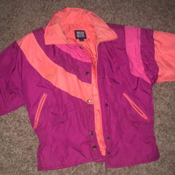 Vintage | Jackets & Coats | Vintage Retro Mod 8s 90s Neon Pink Puffer ...